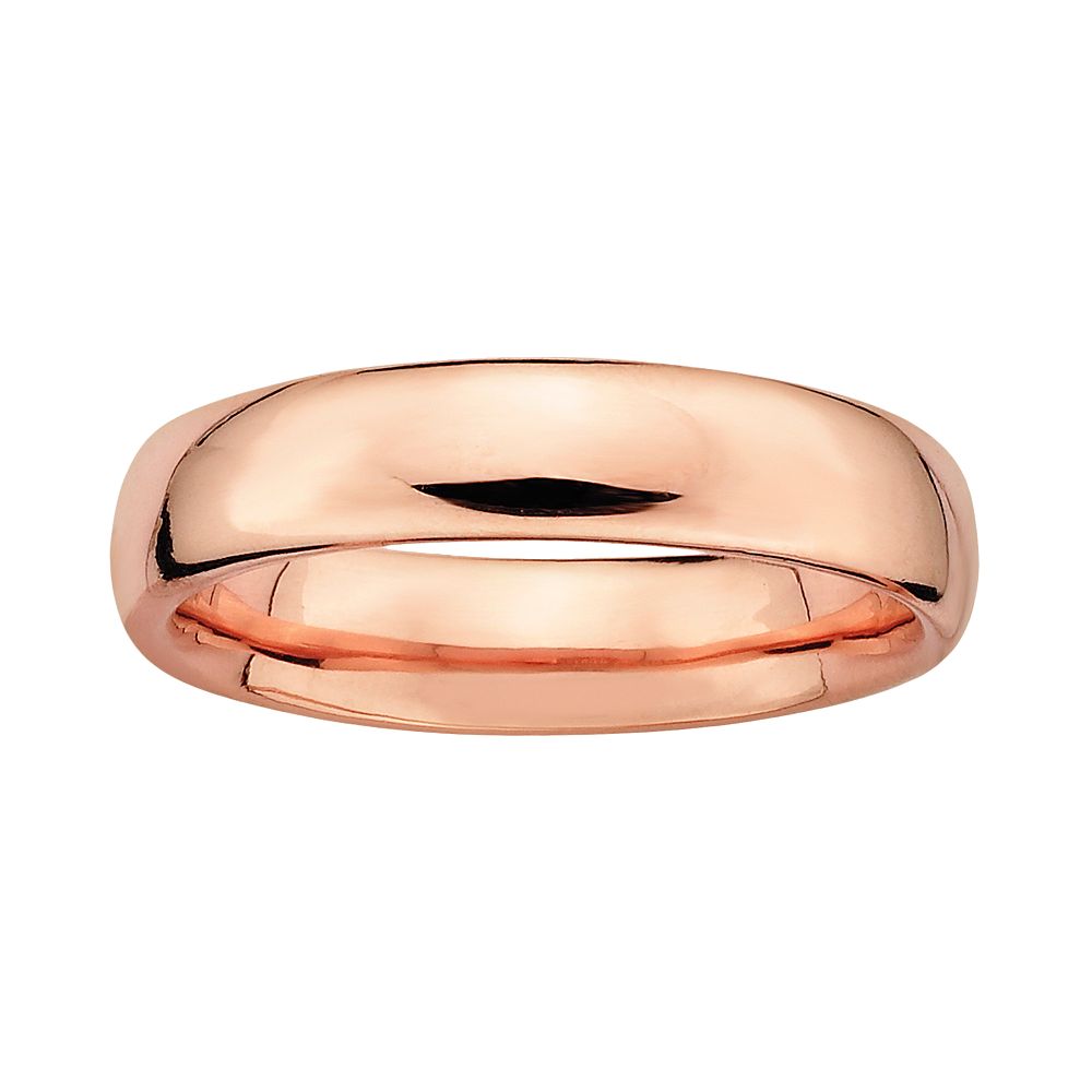 Stacks & Stones 18k Rose Gold Over Silver Stack Ring