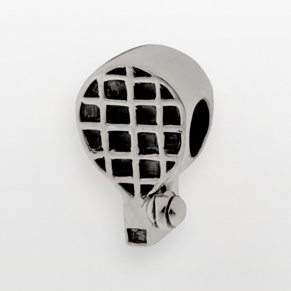Individuality Beads Sterling Silver Tennis Racquet Bead