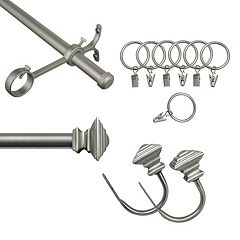 Double Rods Curtain Rods & Hardware - Window Treatments, Home Decor ...