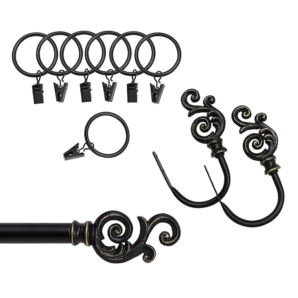 Bali Scroll Window Curtain Rod Collection