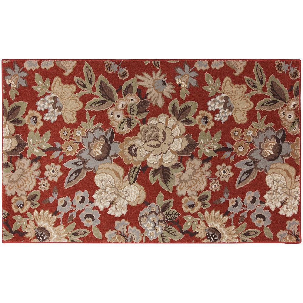 Mohawk® Home Red Floral PermaStrand Rug