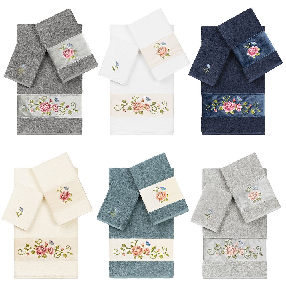 Linum Home Textiles Turkish Cotton Rebecca Embellished Bath Towel ...