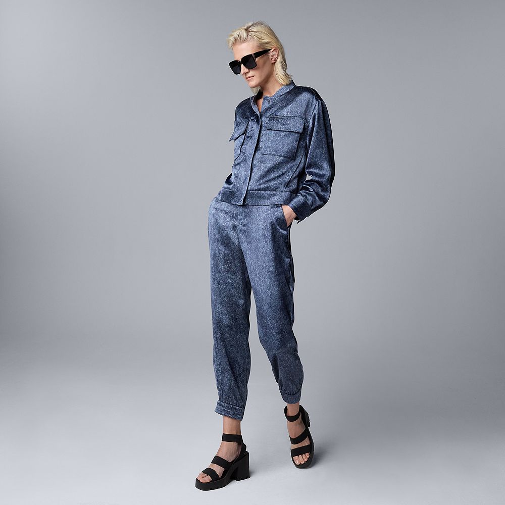 Women's Simply Vera Vera Wang Effortless Denim Wash Jogger Pants ...