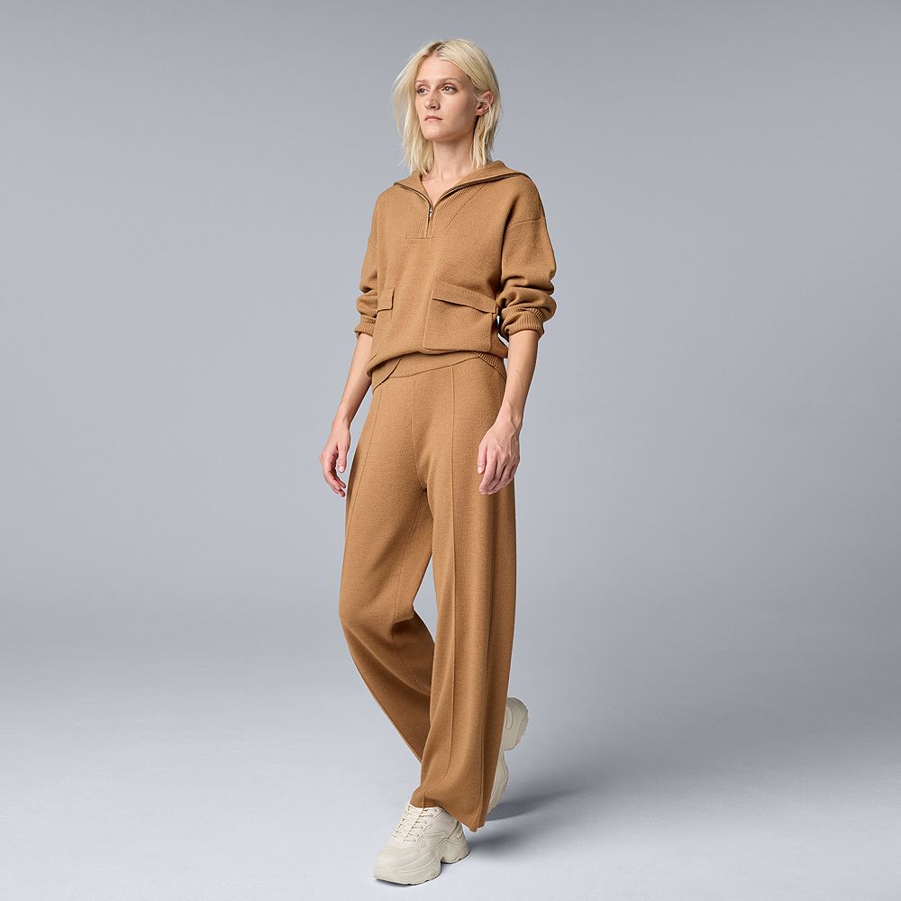 Women's Simply Vera Vera Wang Straight Leg Pants & Pullover Sweater ...