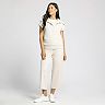 Women's Thread & Supply Drawcord Straight-Leg Crop Pants & Half-Zip Top Matching Set