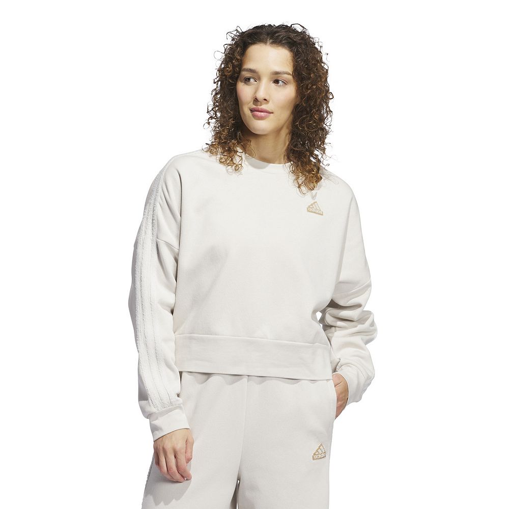 Women's adidas Coze 3-Stripes Pants & Crewneck Sweatshirt Matching Set