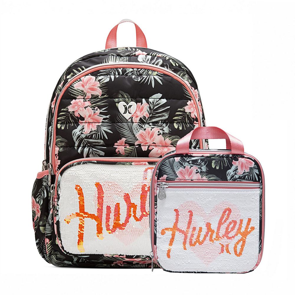 Hurley Flip Sequin Backpack & Lunchbox Matching Separates